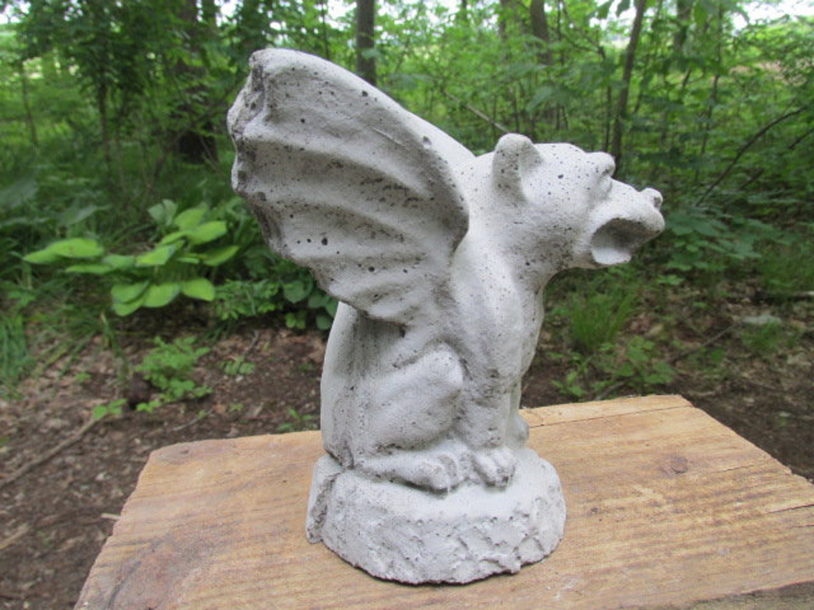 6 Tall Cement Gargoyle Garden Art Concrete Statue Yard | Etsy