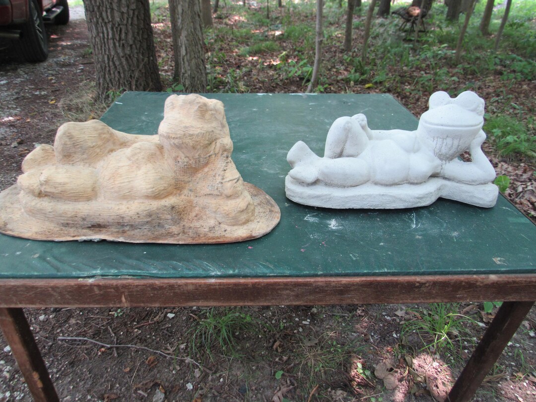 13" Concrete Bathing Beauty Frog Wearing Bikini Latex MOLD W/fiberglass ...