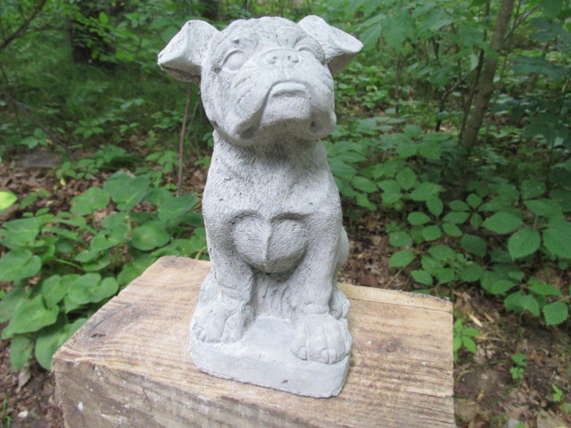 8 Tall Cement Boxer Puppy Dog Garden Art Concrete Statue | Etsy