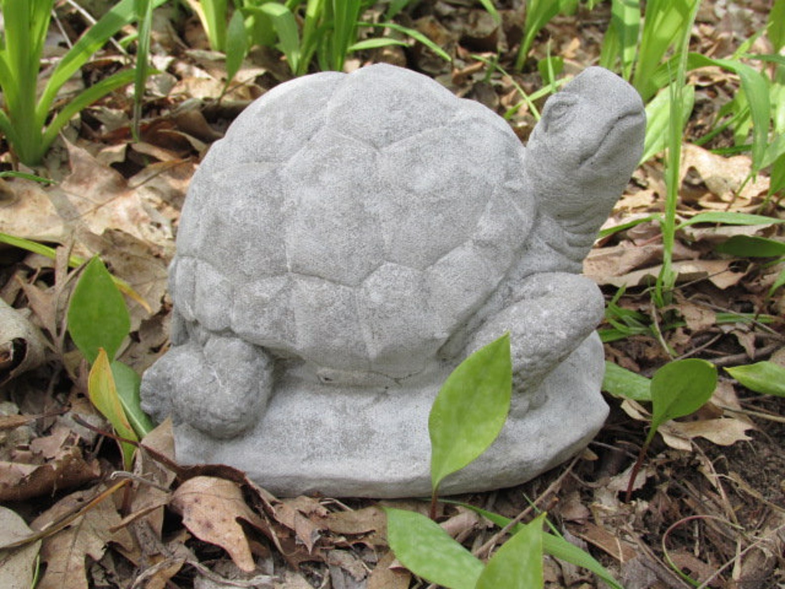 7 Long Cement Turtle Garden Art Concrete Statue Lawn | Etsy