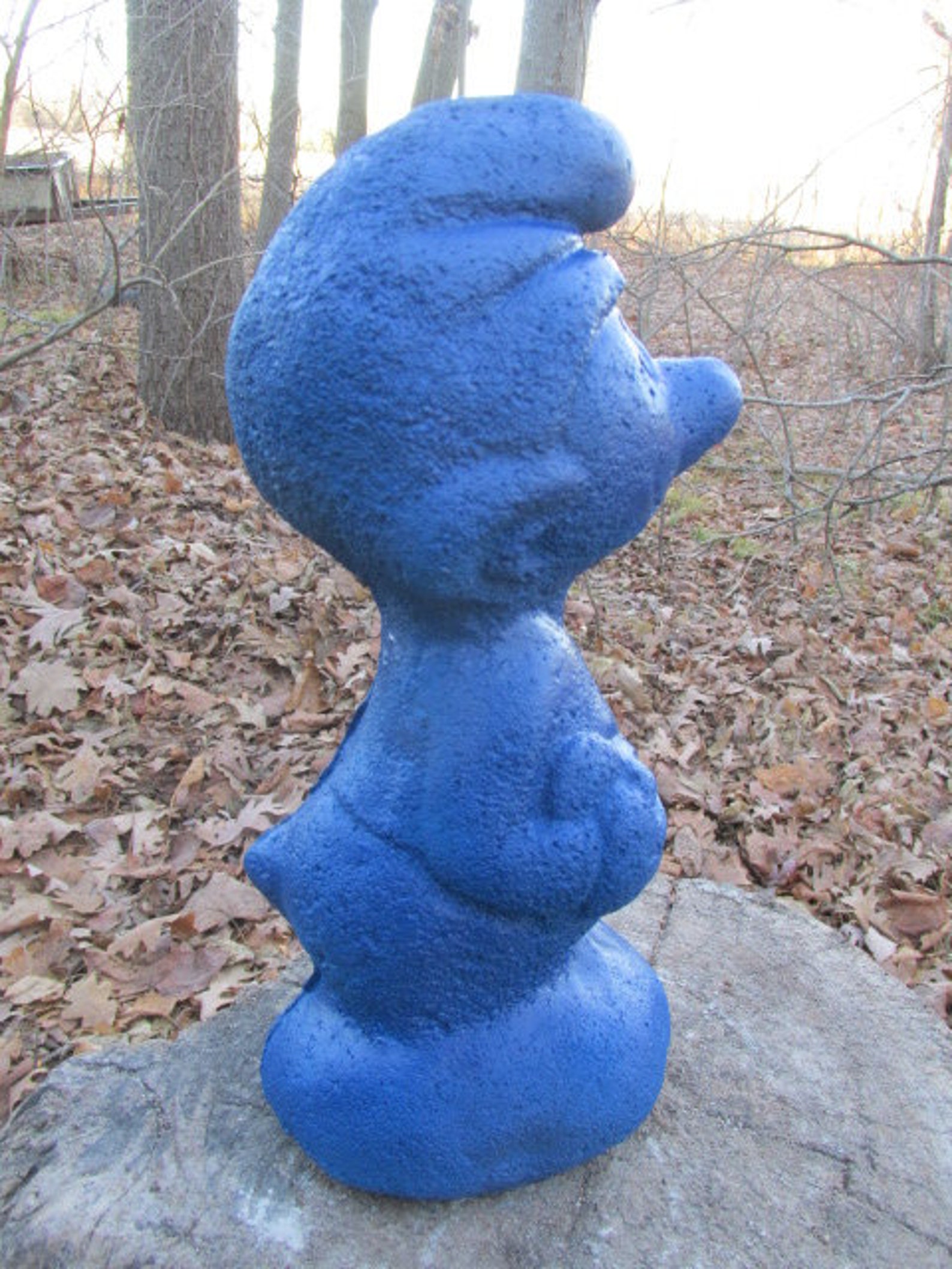 10 1/2 Tall Cement Smurf Garden Art Concrete Statue - Etsy