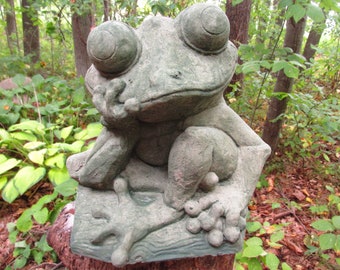 Green Frog Statue - Etsy
