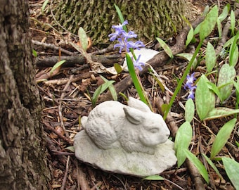 Antique Rabbit Garden Statue - Etsy