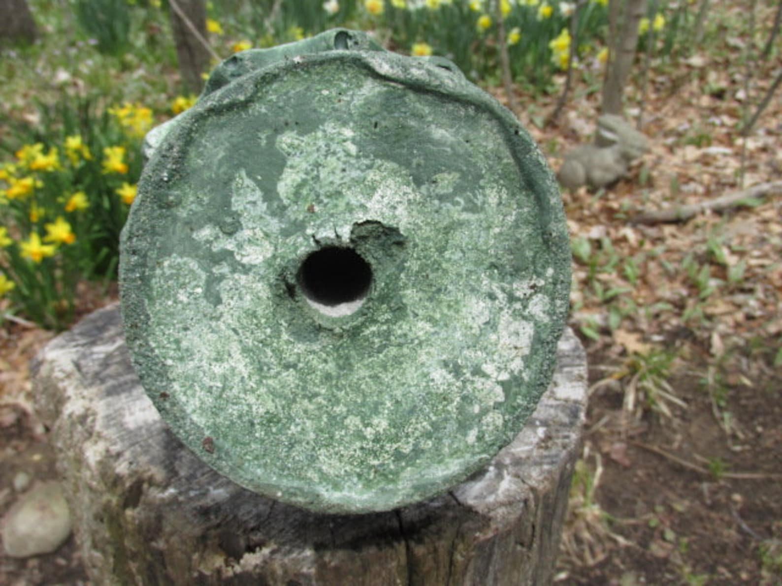 11 Tall Cement Pineapple FOUNTAIN Topper Top Finial Garden Art Concrete ...