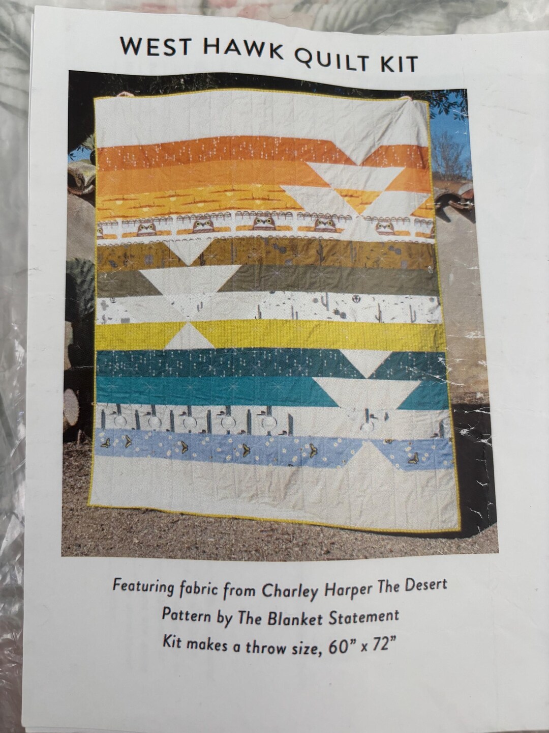 West Hawk Quilt Kit Featuring Fabric From Charley Harper the Desert - Etsy