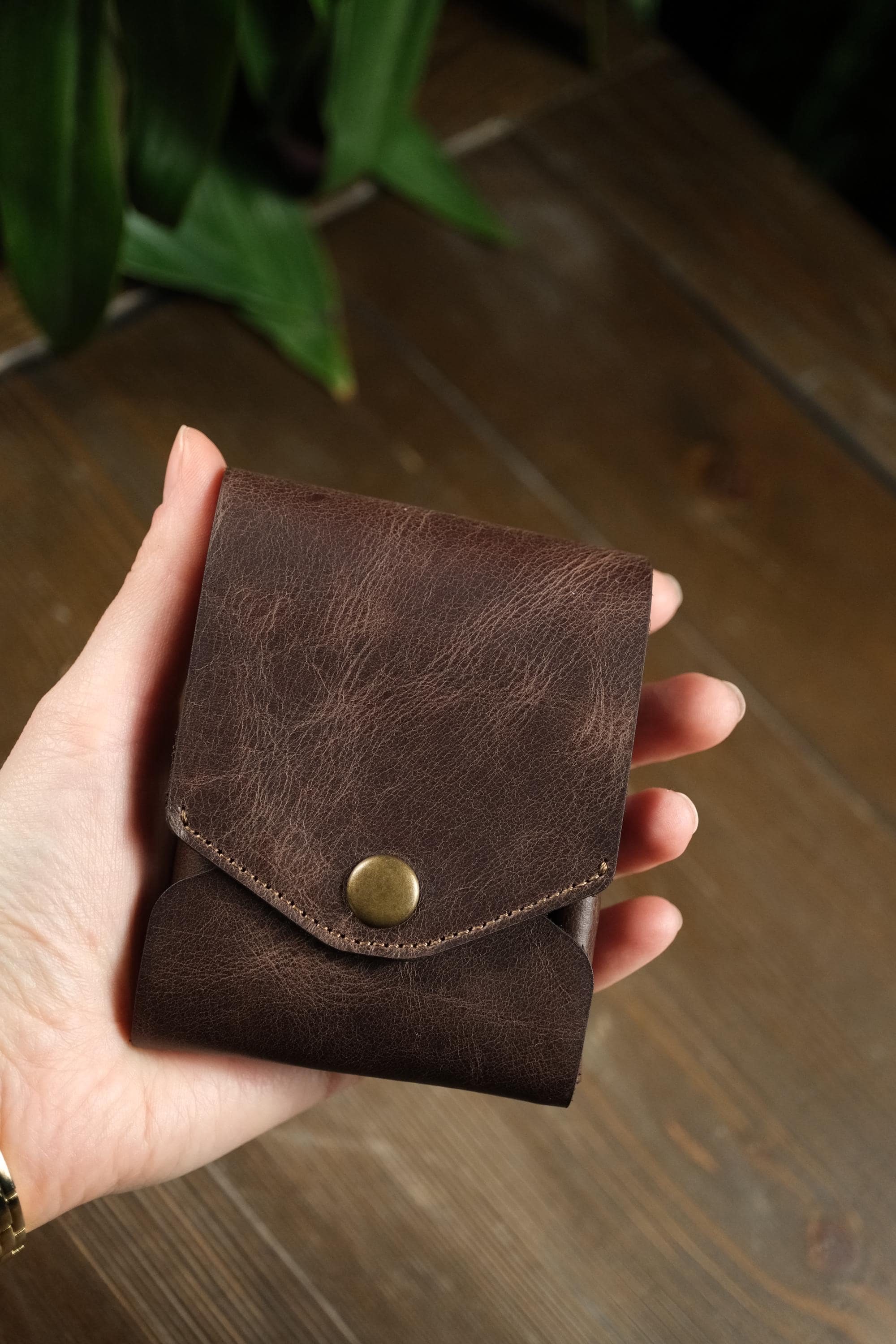 Handcrafted Cowhide Leather Wallet With Pen & Notepad Holder - Etsy