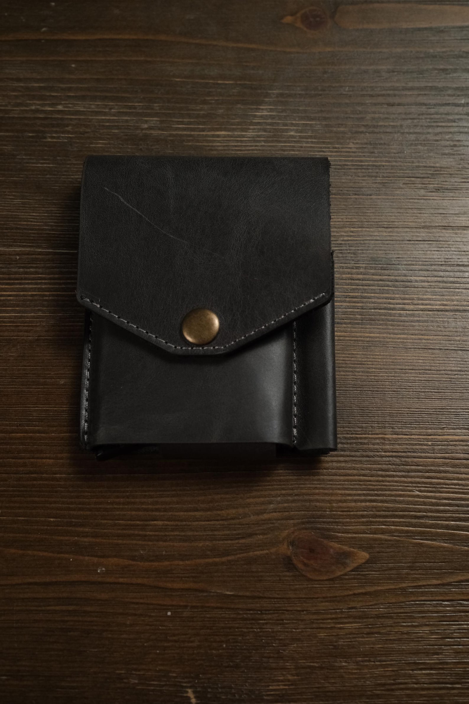 Cowhide Leather Wallet With Pen & Notepad Holder - Etsy