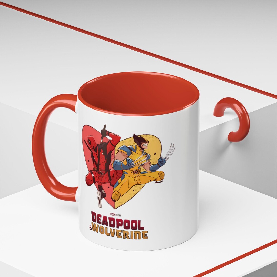 Marvel Movie Mug, Deadpool and Wolverine, Cute Coffee Cup, 11oz ...