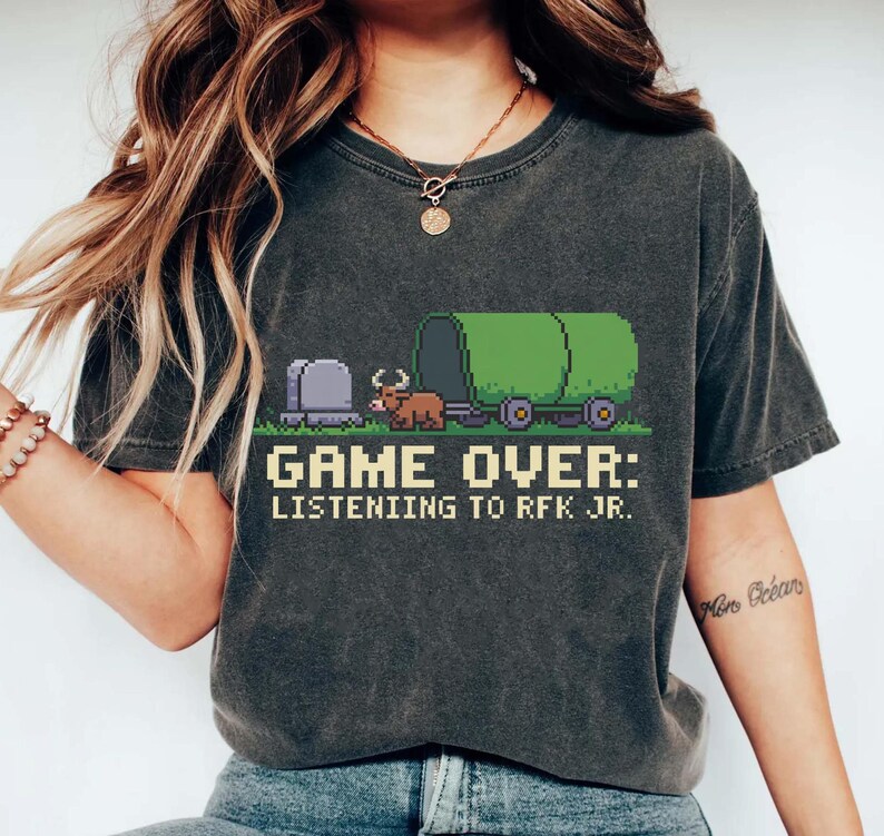Listening RFK Jr Oregon Trail Parody Shirt, Funny Political Meme, FDT ...