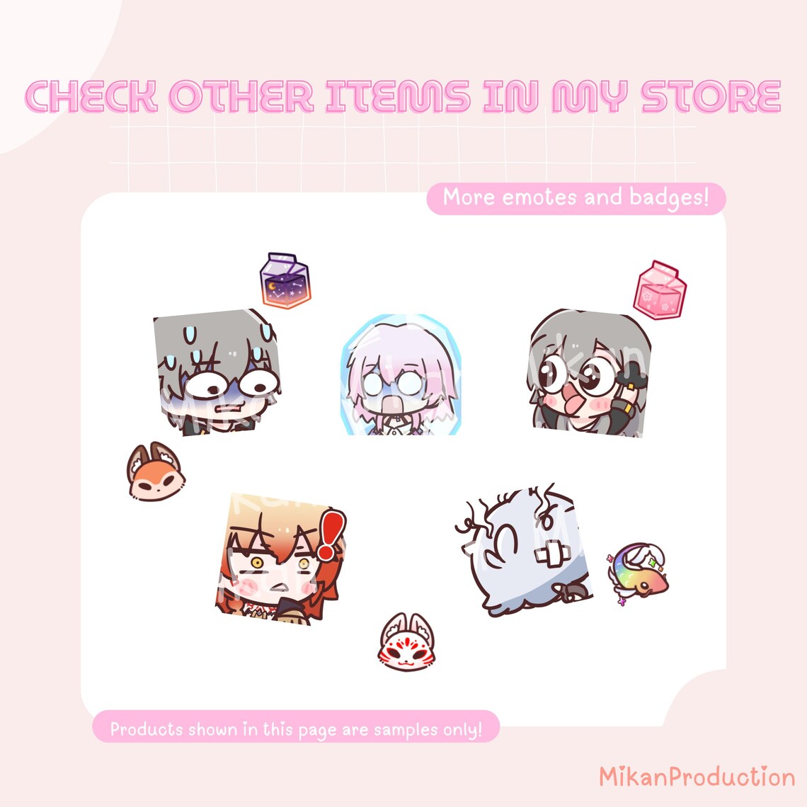 March 7th Honkai Star Rail HSR Emotes for Twitch | Youtube | Discord - Etsy