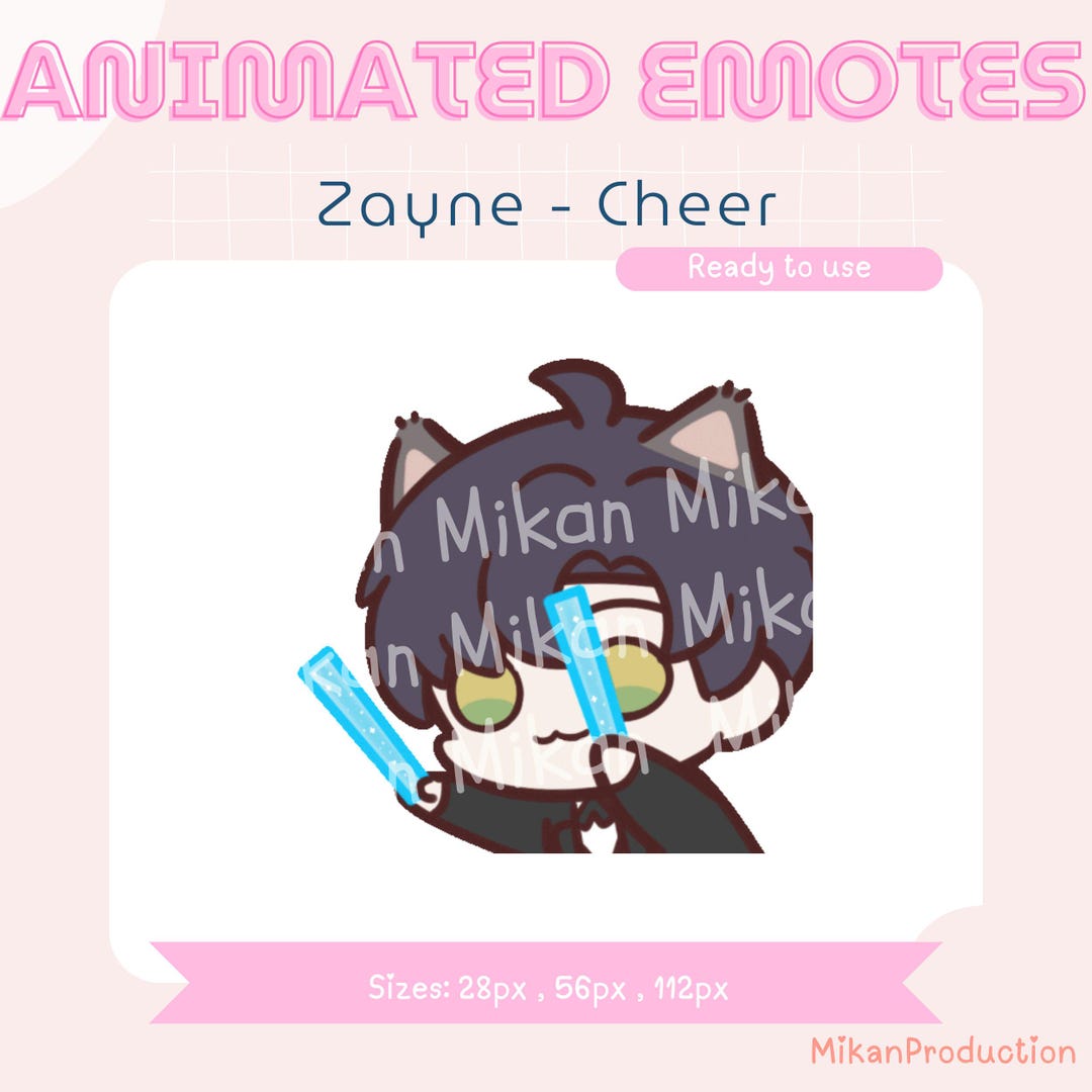 Cat Butler Animated Emotes Cheer: Zayne Love and Deepspace (digital ...