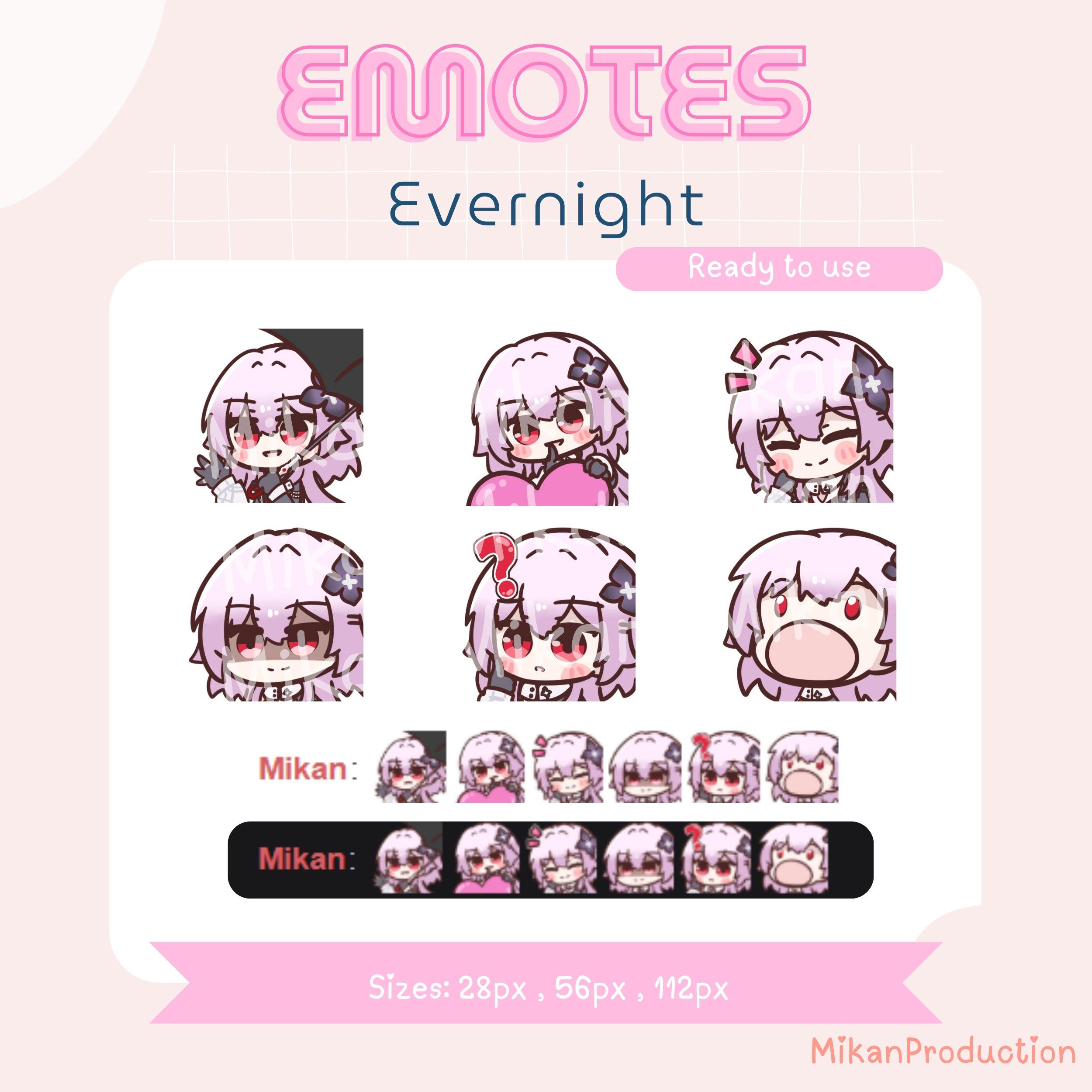 Evernight Honkai Star Rail HSR Emotes for Twitch | Youtube | Discord - Etsy