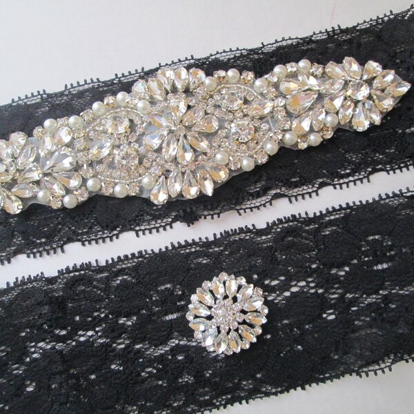 Black Lace Garter - Etsy