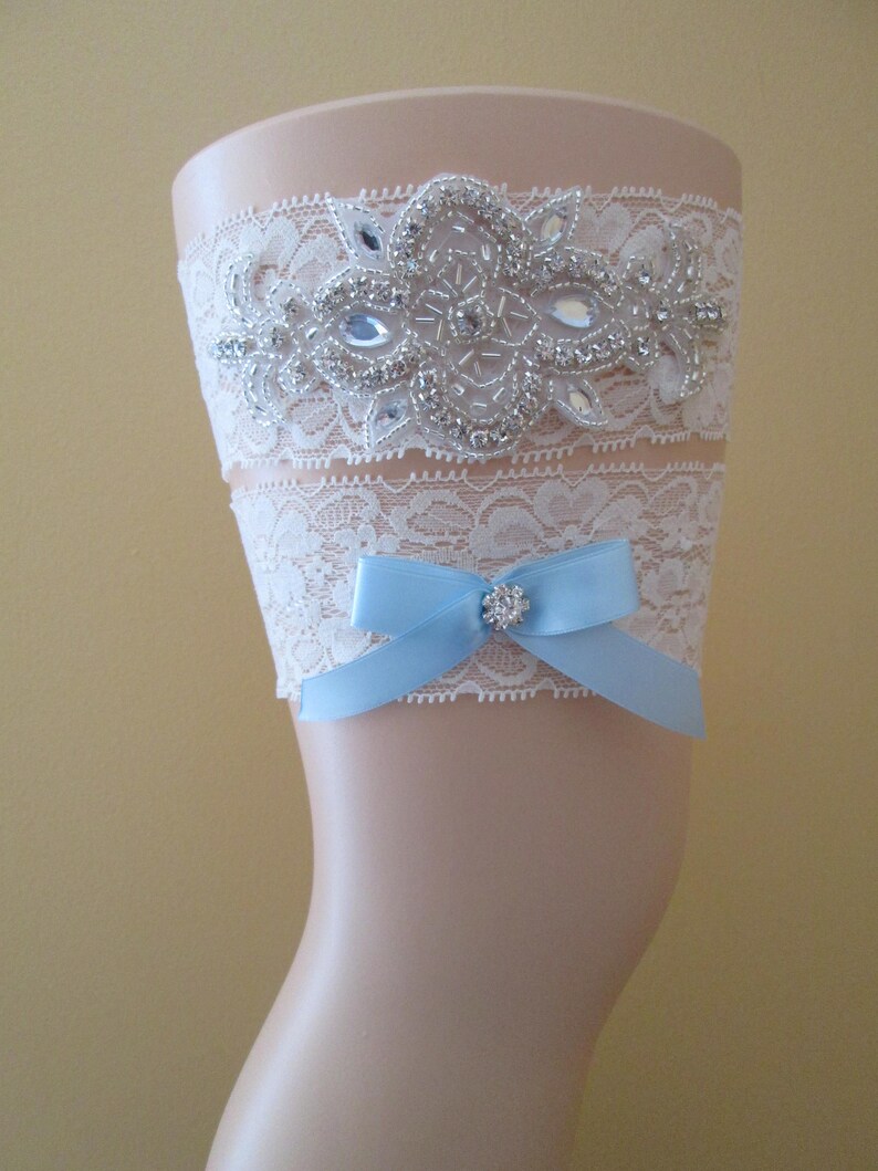 Ivory Lace Wedding Garter Set Rustic Lace Bridal Garter - Etsy