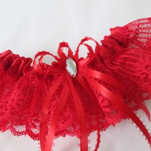 Red Lace Garter, Red Christmas Wedding Garter, Barnyard, Country ...