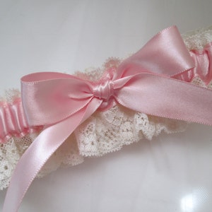 Pink Wedding Garter, Light Pink Prom Garter, Powder Pink Garter, Ivory ...