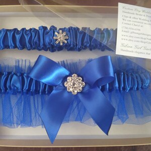 Royal Blue Wedding Garter Set, Something Blue Garters, Royal Blue Prom ...