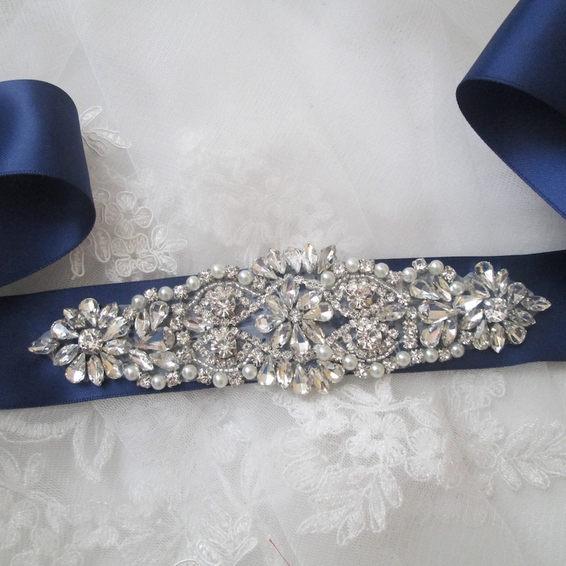 Navy Blue Sash - Etsy