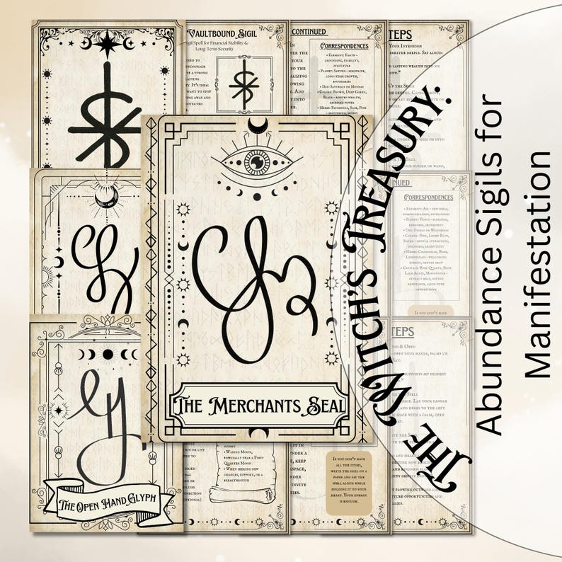 Prosperity Sigils for Manifestation & Money Magic | Abundance ...