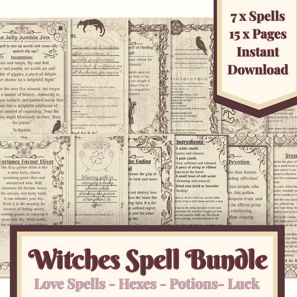 Spell Pages - Etsy