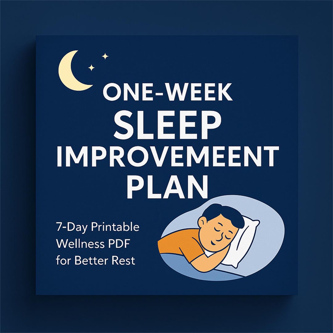 7-day Sleep Improvement Plan – Printable PDF for Better Rest & Night ...