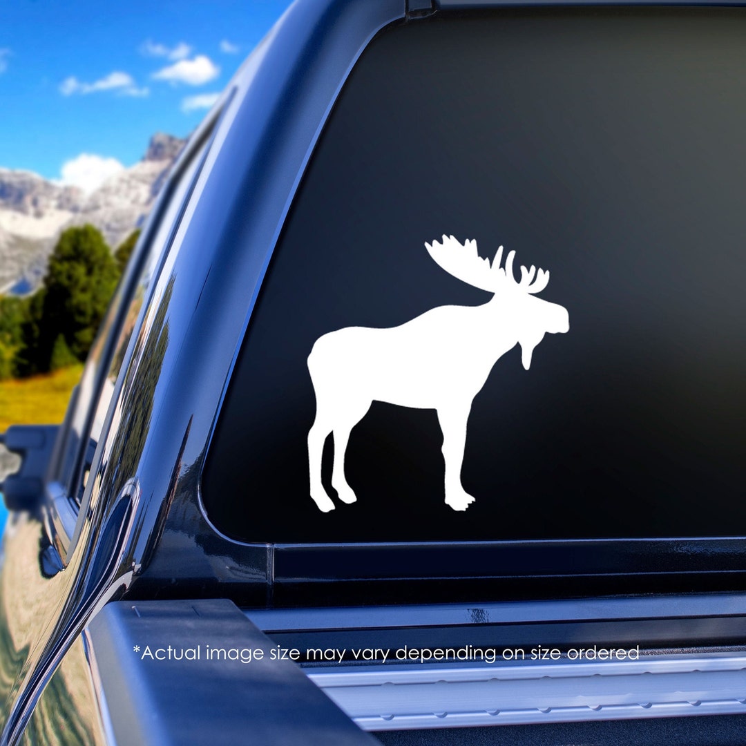 Moose Permanent Vinyl Decal Sticker, Decal for Nature Lover, Car Decal ...