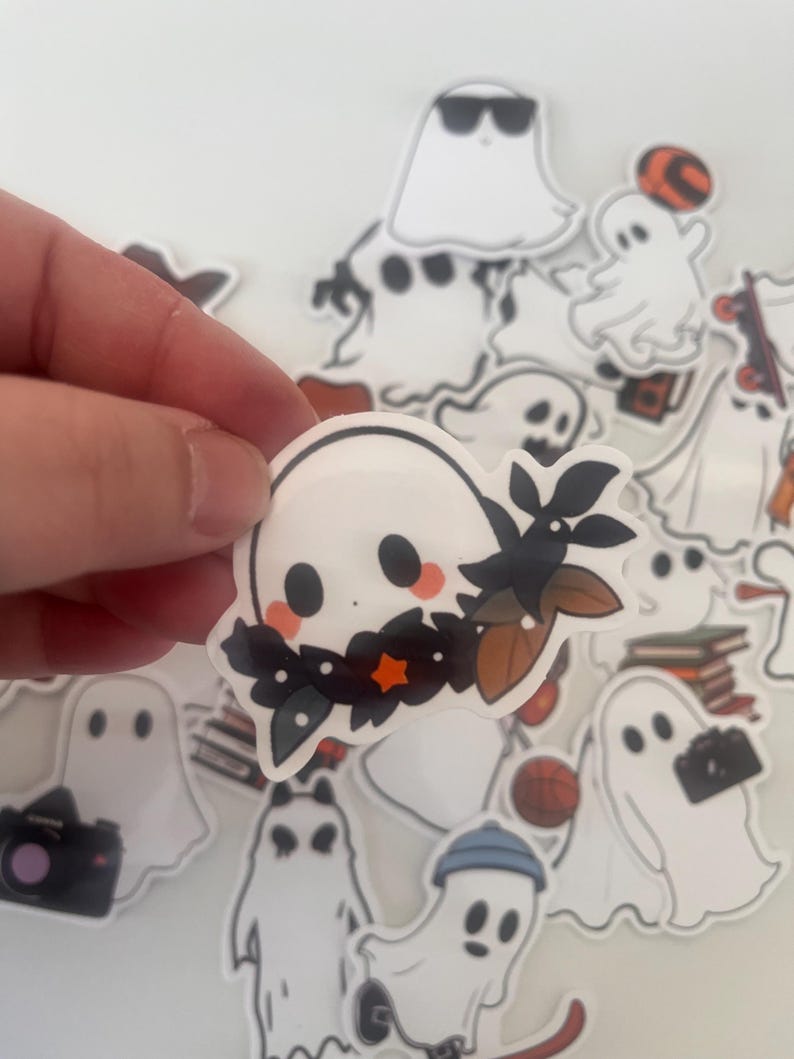 Ghost Stickers: Spooky Kawaii Designs - Etsy Australia