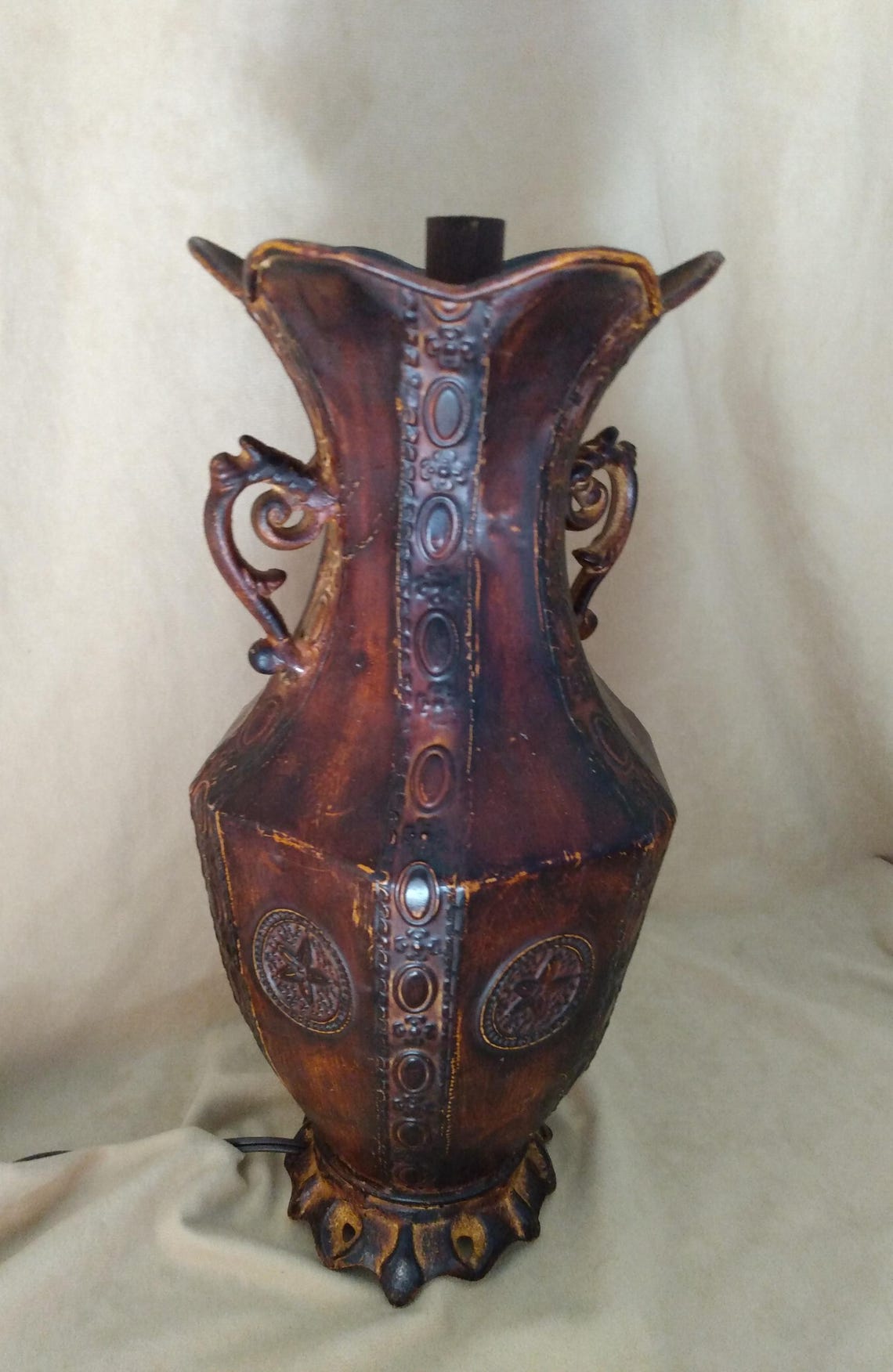 Repurposed Metal Vase With Glass Globe - Etsy