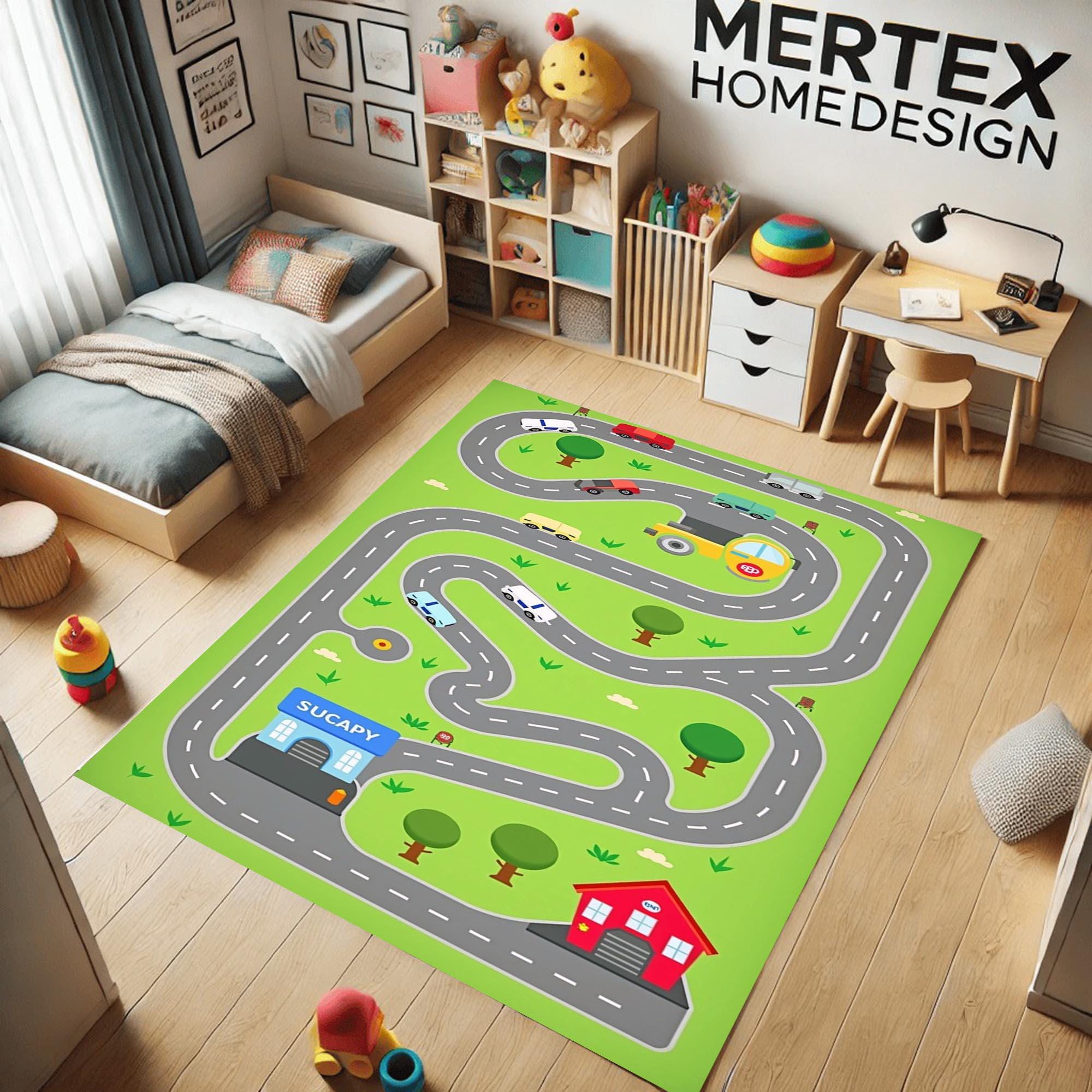 Kids Car Road Play Rug: Non-slip Educational Traffic Rug - Etsy