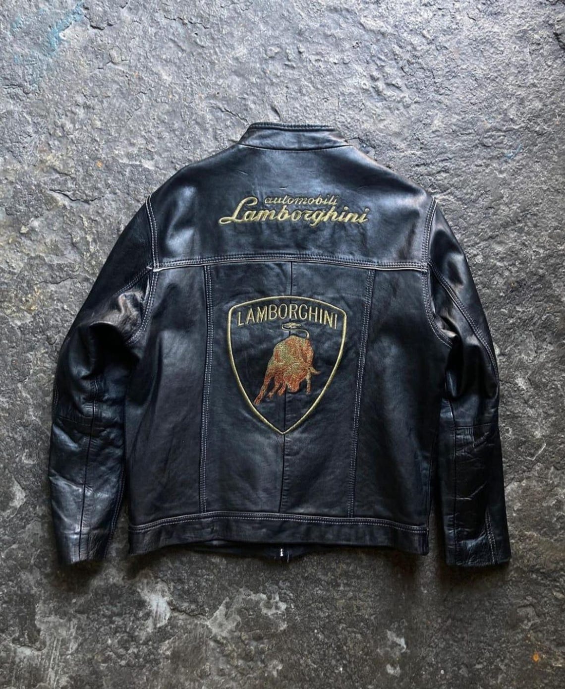Lamborghini Leather Jacket Handmade Leather Jacket Biker Leather Jacket ...
