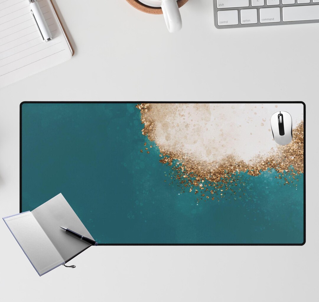 Mouse Pad, Blue Marble Look Desk Pad, Drawing Pad, Writing Pad, Table ...