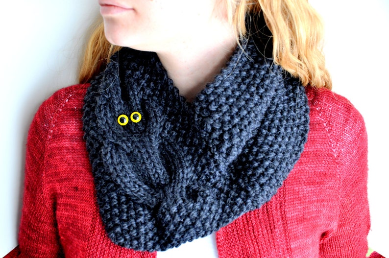 Owl Cowl Knitting Pattern - Etsy