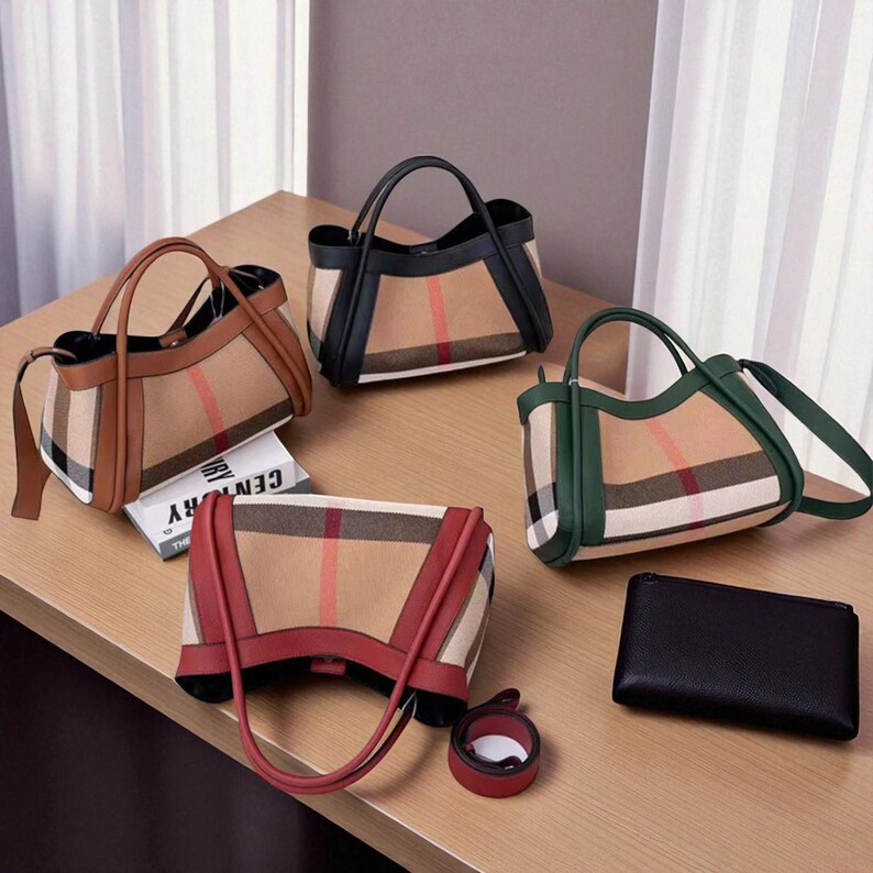 Luxury Leather Top Handle Handbag: Elegant Minimalist Purse - Etsy