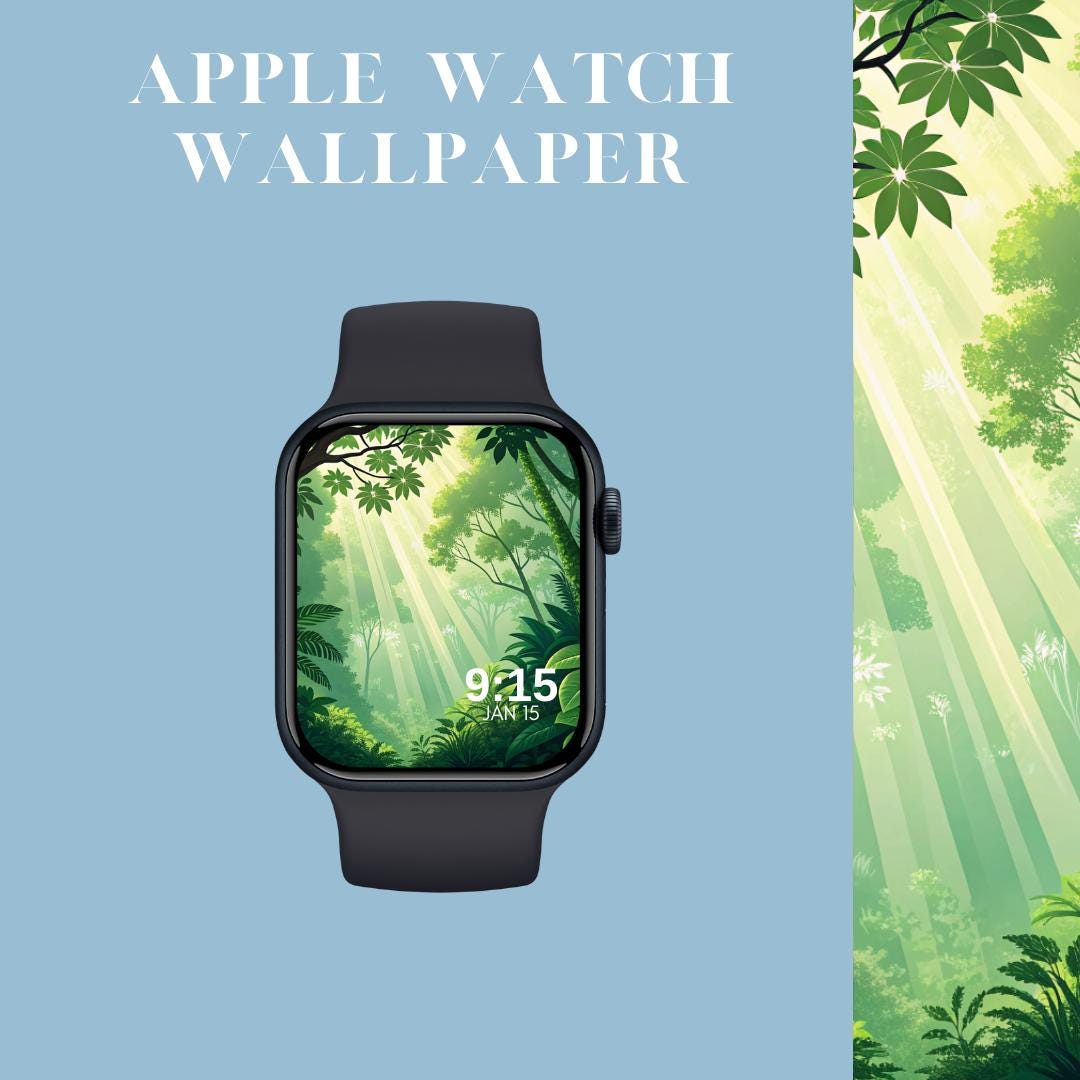 Lush Tropical Canopy Apple Watch Face for the Holidays, Aesthetic Watch ...