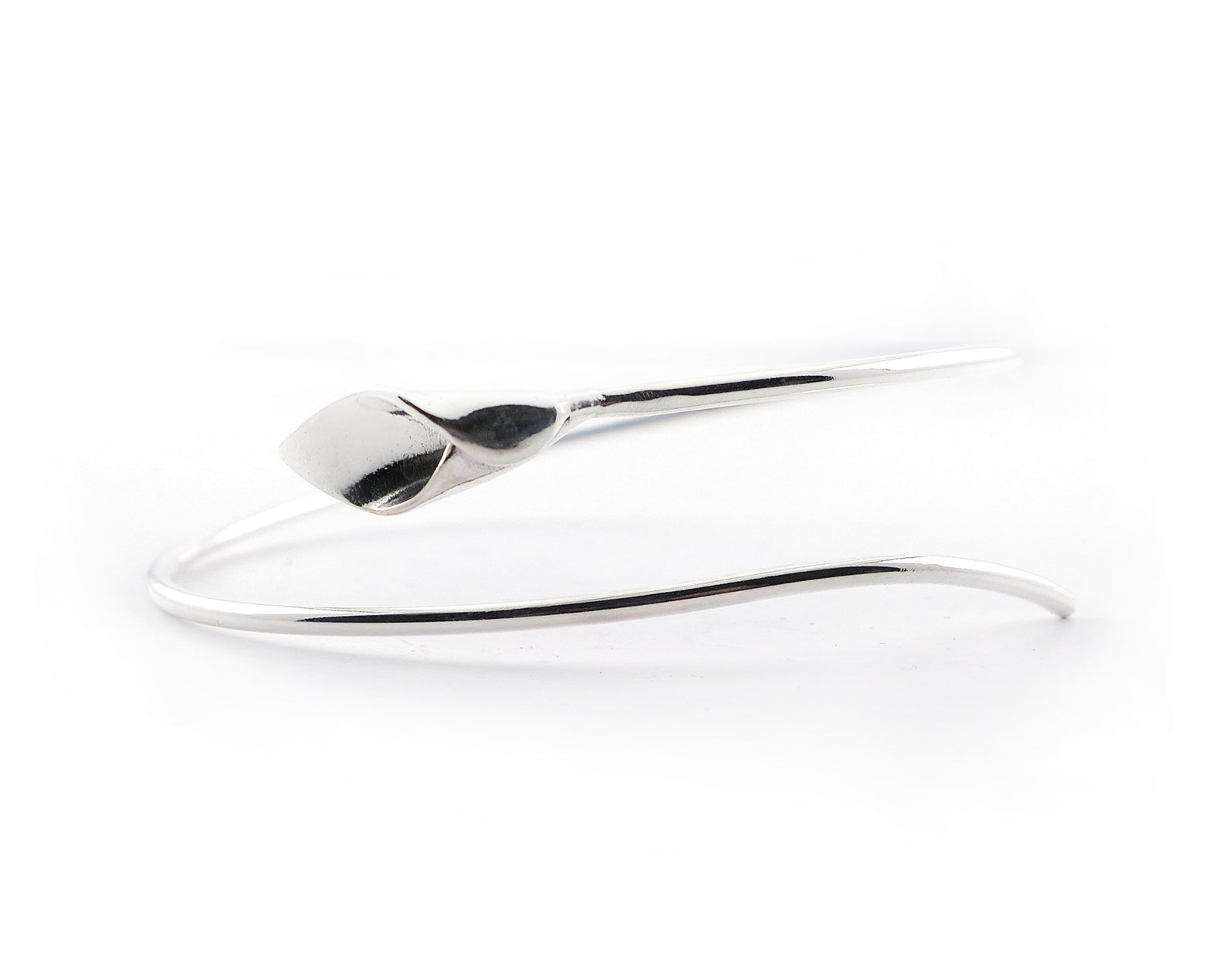 Stering Silver Calla Lily Bangle Wedding Day Brides Jewelry - Etsy