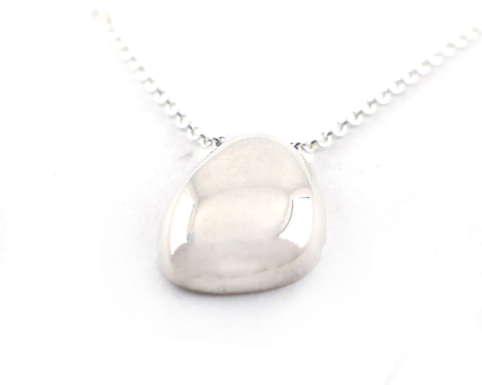 Sterling Silver Pebble Necklace Inspired by Nature Stone | Etsy