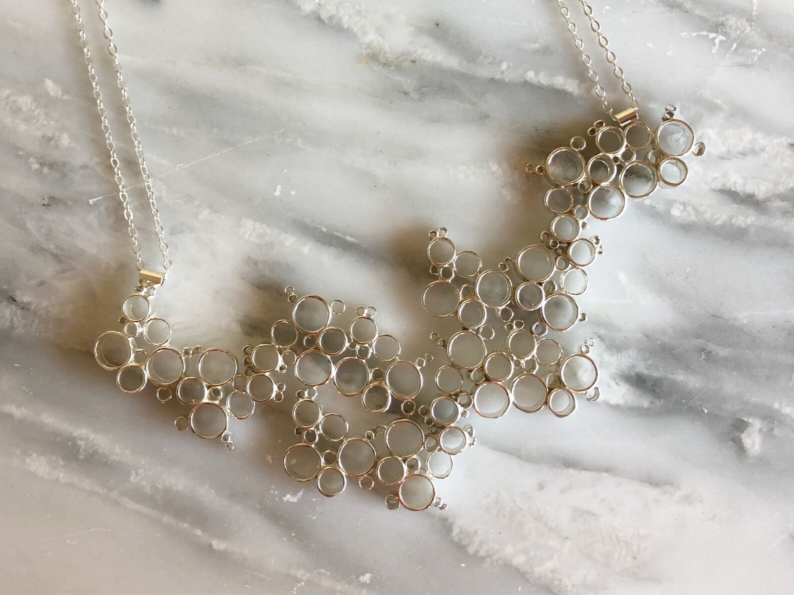 Sterling Silver Statement Necklace Statement Piece Statement - Etsy