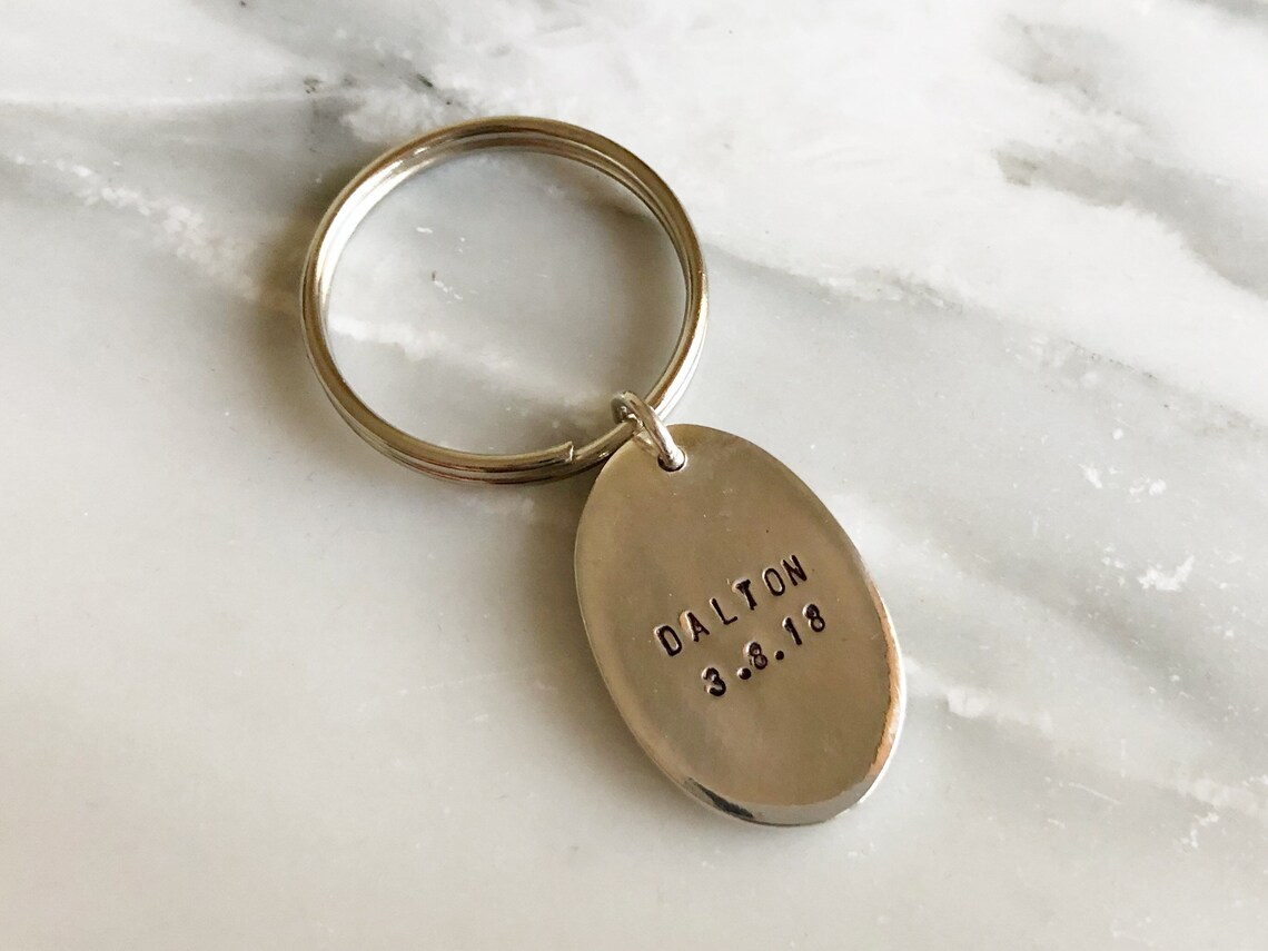 Oval Shaped Handprint Keychain Footprint Keychain | Etsy