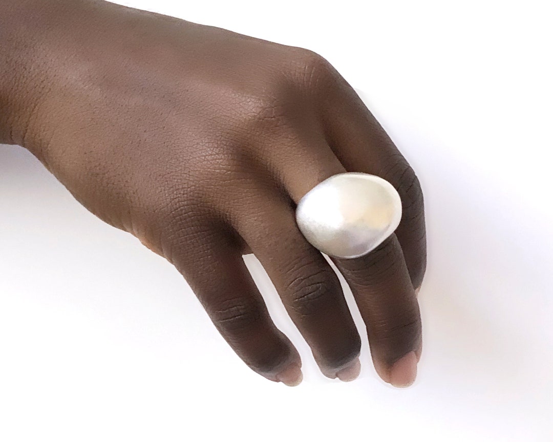 Pebble Ring Inspired by Nature Stone Ring Sterling Silver Stone Ring ...