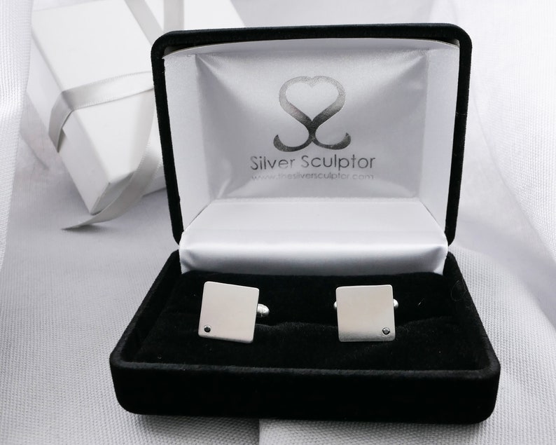 Black Diamond Set Cufflinks Timeless Cuff Links Diamond - Etsy