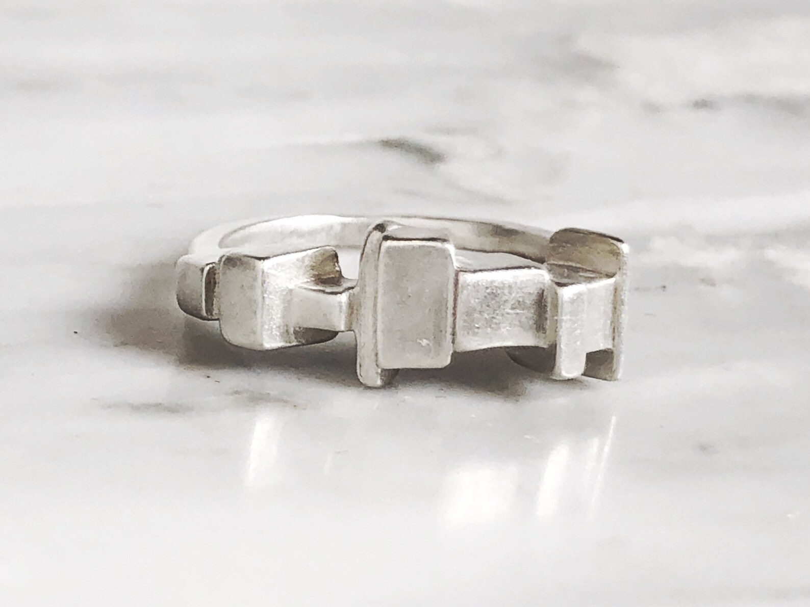 Abstract Ring Contemporary Ring Sterling Silver Ring Modern | Etsy