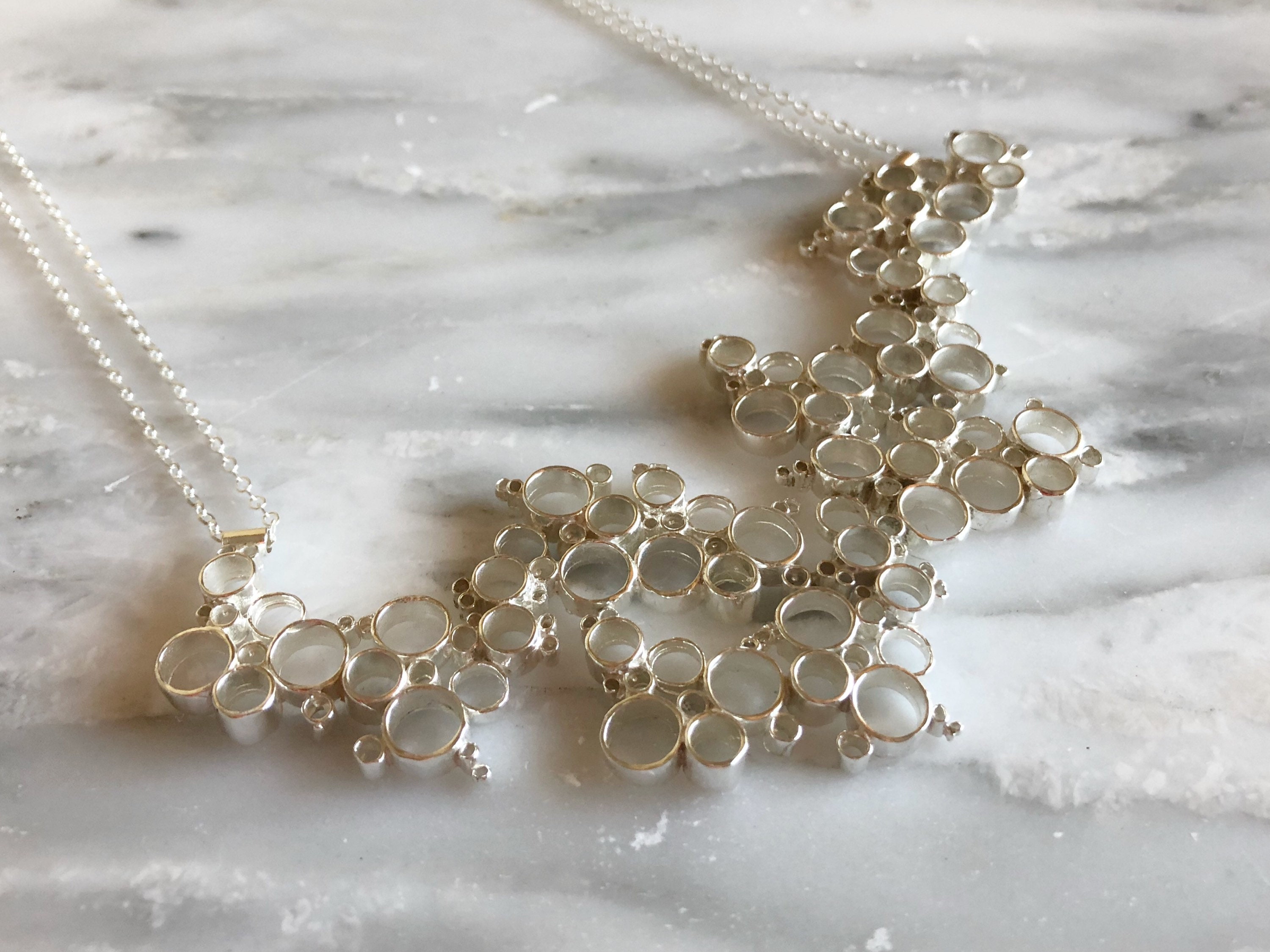 Sterling Silver Statement Necklace Statement Piece Statement Jewelry ...