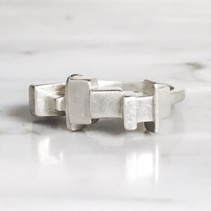 Abstract Ring Contemporary Ring Sterling Silver Ring Modern - Etsy