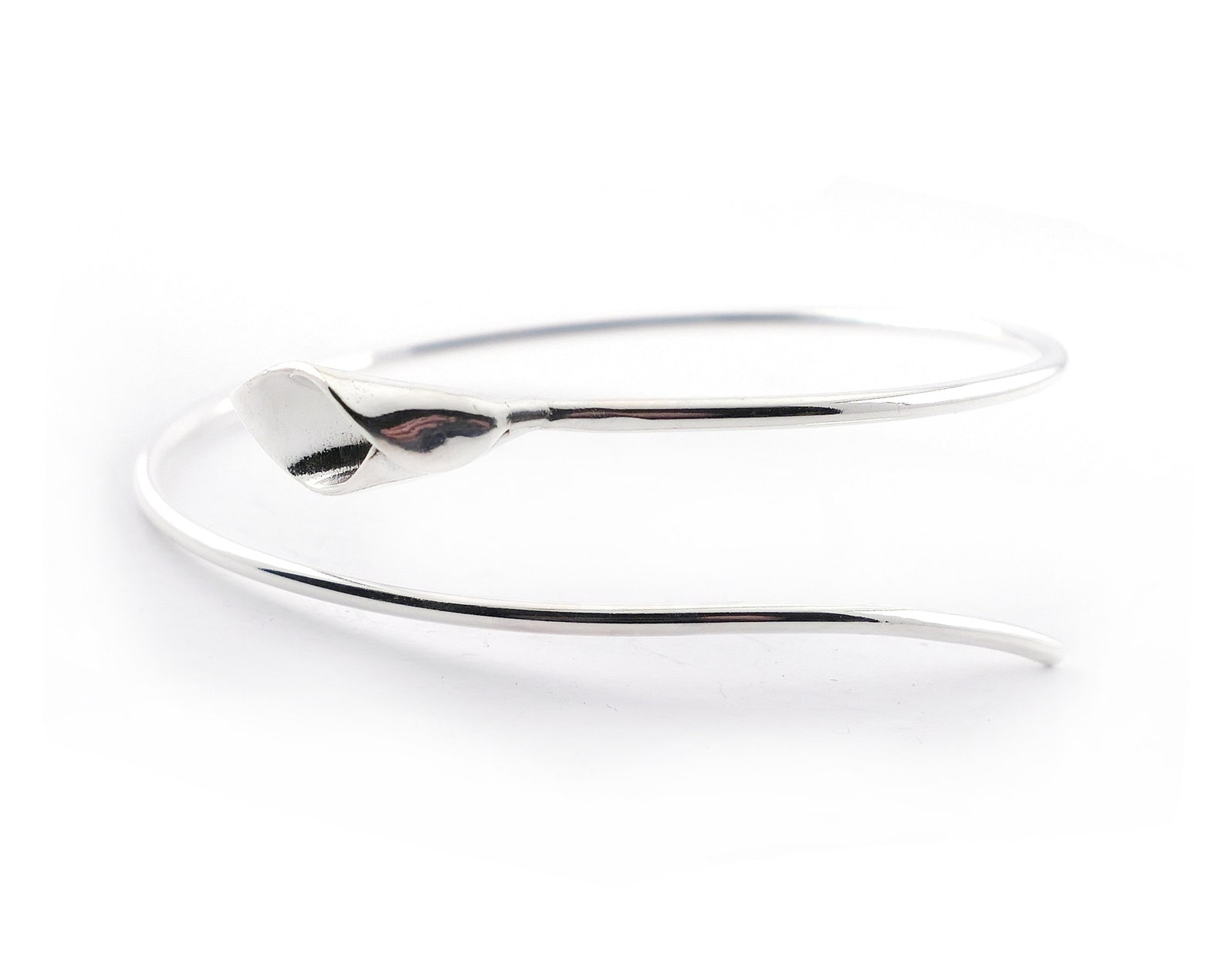 Stering Silver Calla Lily Bangle Wedding Day Brides Jewelry - Etsy