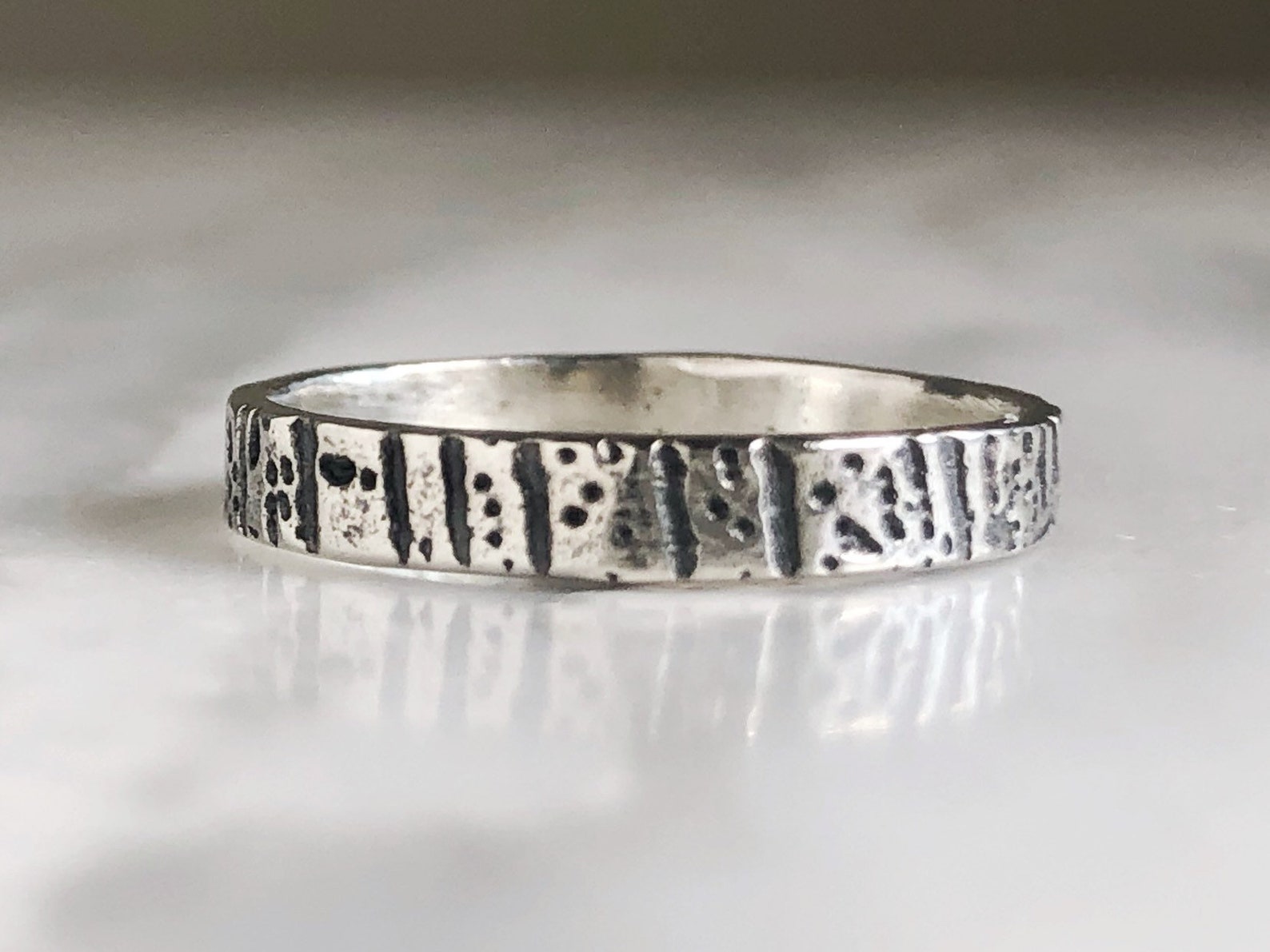 Sterling Silver Tree Bark Ring Rustic Wedding Ring Unisex Wedding Band ...