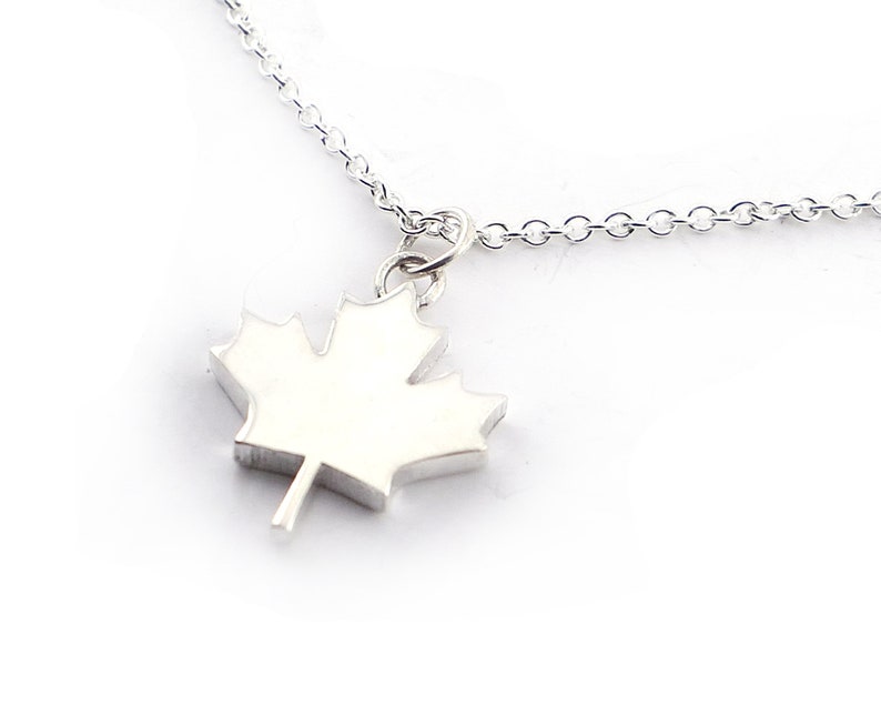 Maple Leaf Necklace Canadian Necklace Sterling Silver Canada | Etsy