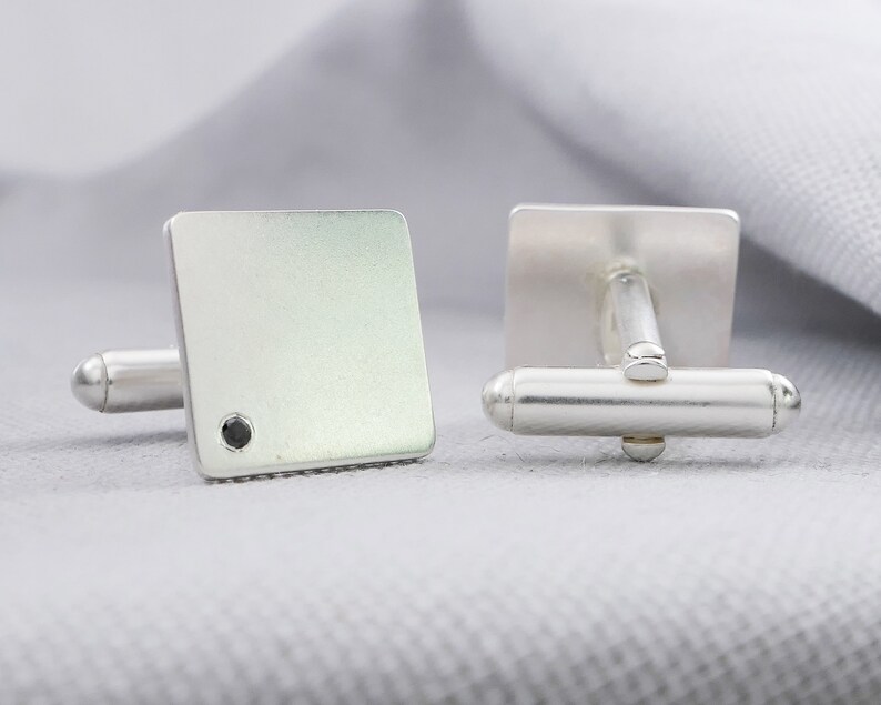 Black Diamond Set Cufflinks Timeless Cuff Links Diamond - Etsy