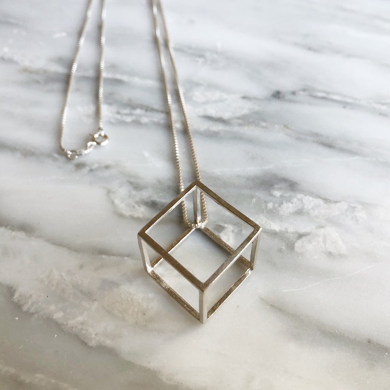 Cube Necklace - Etsy