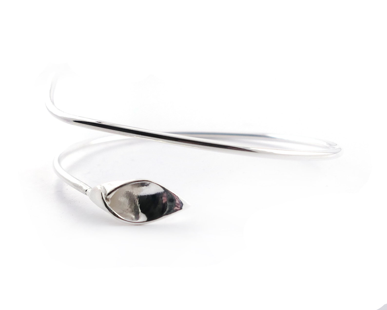 Stering Silver Calla Lily Bangle Wedding Day Brides Jewelry - Etsy