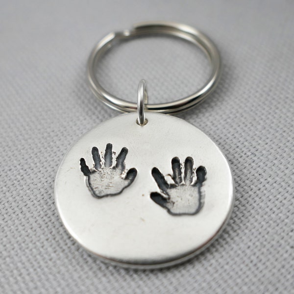 Handprint Keychain - Etsy